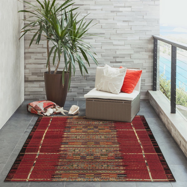 Joss & Main Tapis intérieur / extérieur rouge Sesena et Commentaires - Wayfair Canada